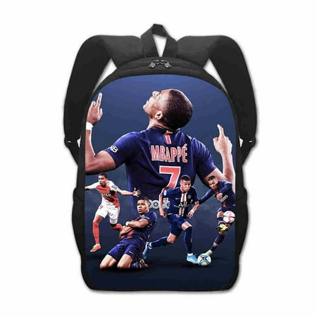 Kylian Mbappe Football Backpack-17 Inch, Student Bulk School Bag ...