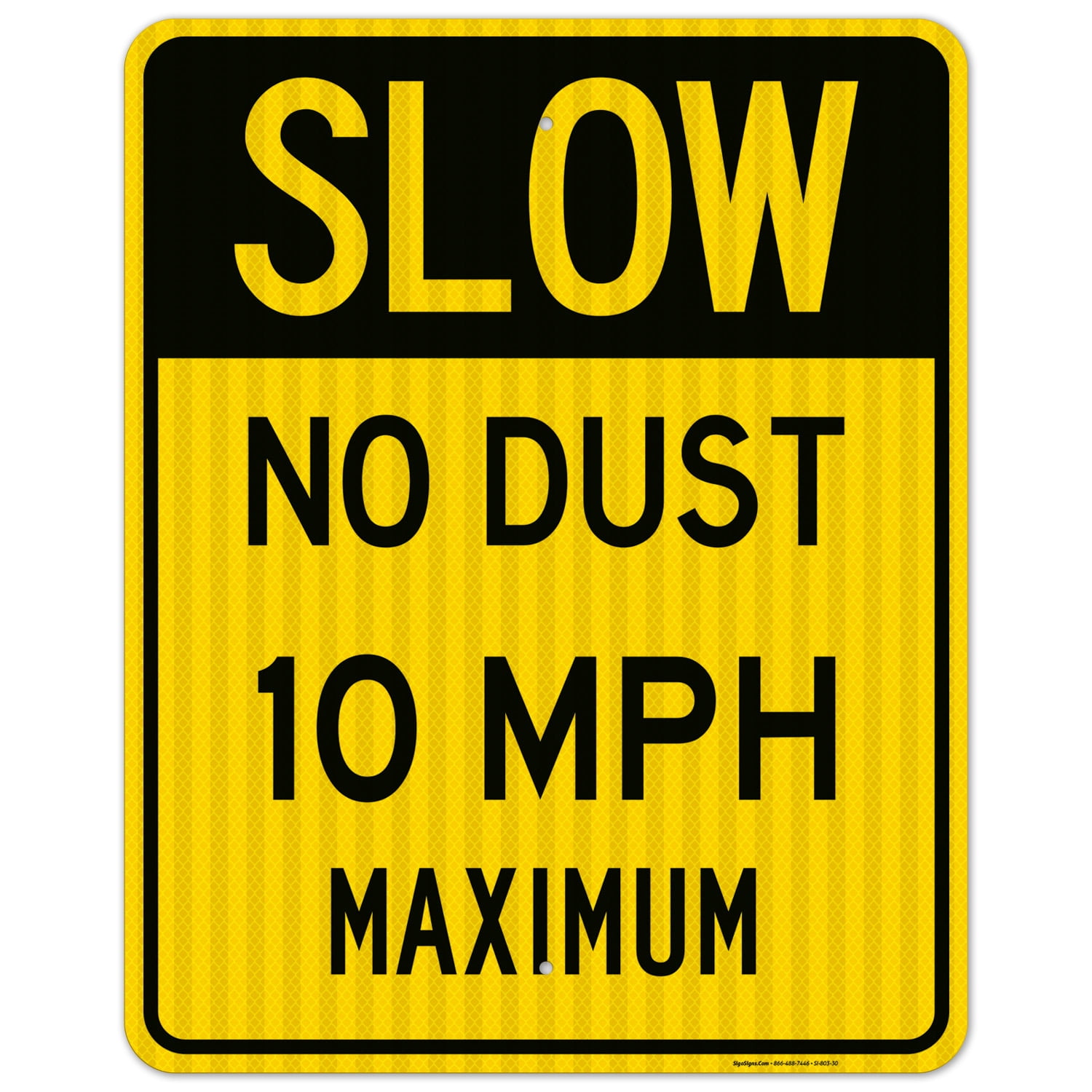 Slow Down Sign, Speed Limit 10 MPH Sign, No Dust Sign, - Walmart.com