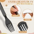 100 Pcs 3X Extra Heavy Duty Plastic Forks Disposable Individually ...
