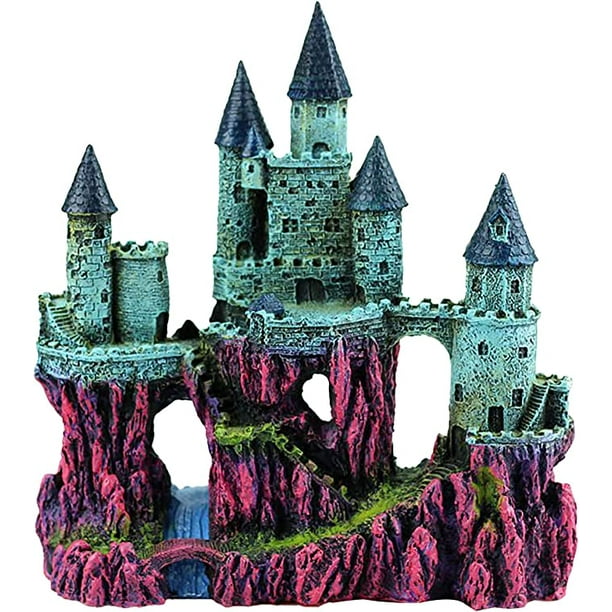 Aquarium Ornament Castle Hideout Aquarium Decorations Large Fish Tank ...