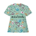 Binienty Medical Scrub Top Women Short Sleeve V-Neck, Soft Comfortable ...