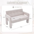 Sailvan Nordic Modern Chenille Loveseat,Compact 2-Seater Upholstered ...