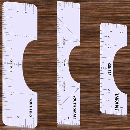 3 Pieces T-Shirt Alignment Guide Vinyl Guide Centering Ruler Tool T ...