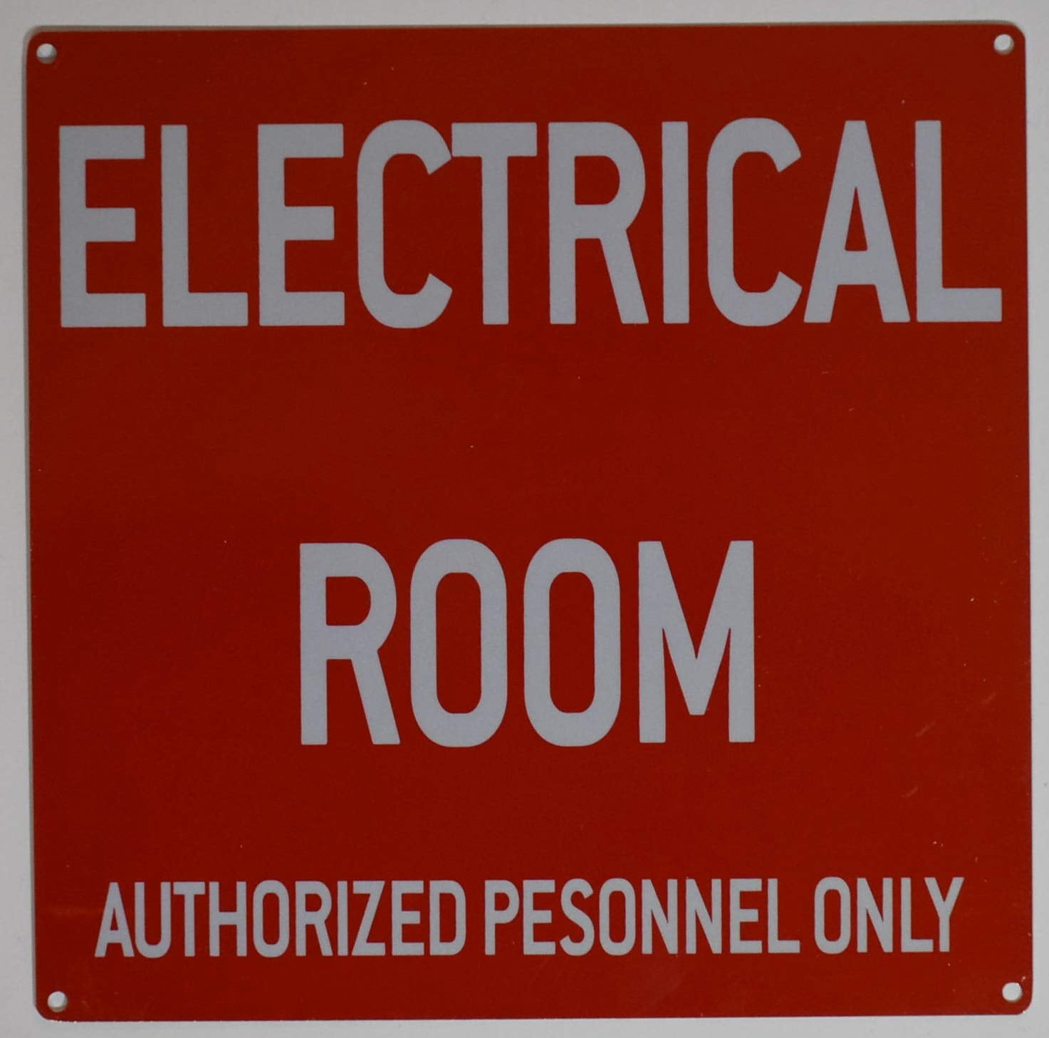 Electrical Room Sign (red 10x10 Aluminium Rust Free) (ref-2201 ...