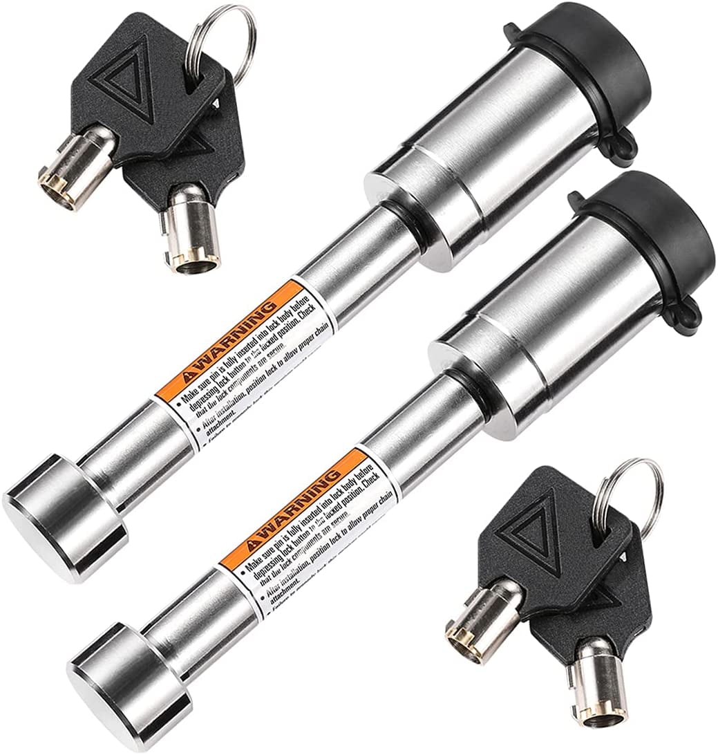 CZC AUTO Hitch Receiver Pin Lock Stainless 5/8 Inch Trailer Receiver ...