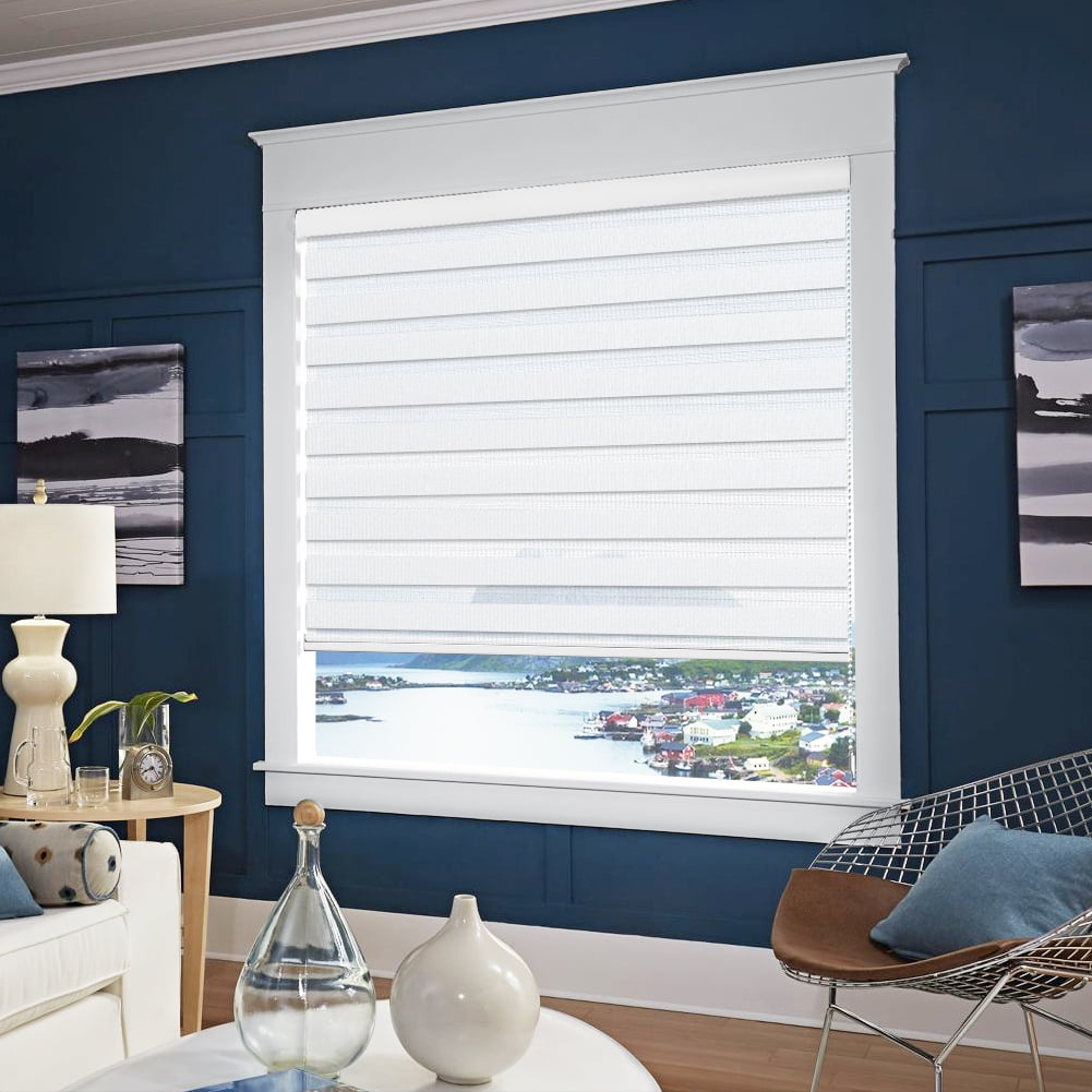 GeTopBlinds Zebra Blinds for Windows 32 X 64 INCH White - Sheer ...