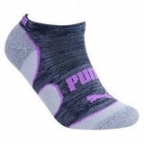 PUMA Ladies CoolMax No Show Socks, Black, 10 Pairs, Half Cushion, Arch ...