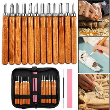 8 Pc Wood Chisels Set Modeling Clay Molding Wax Carving Tools w/V ...