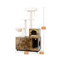 "Petfamily 58"" 5-Tier Cat Tree, Litter Box Furniture Play Area ...