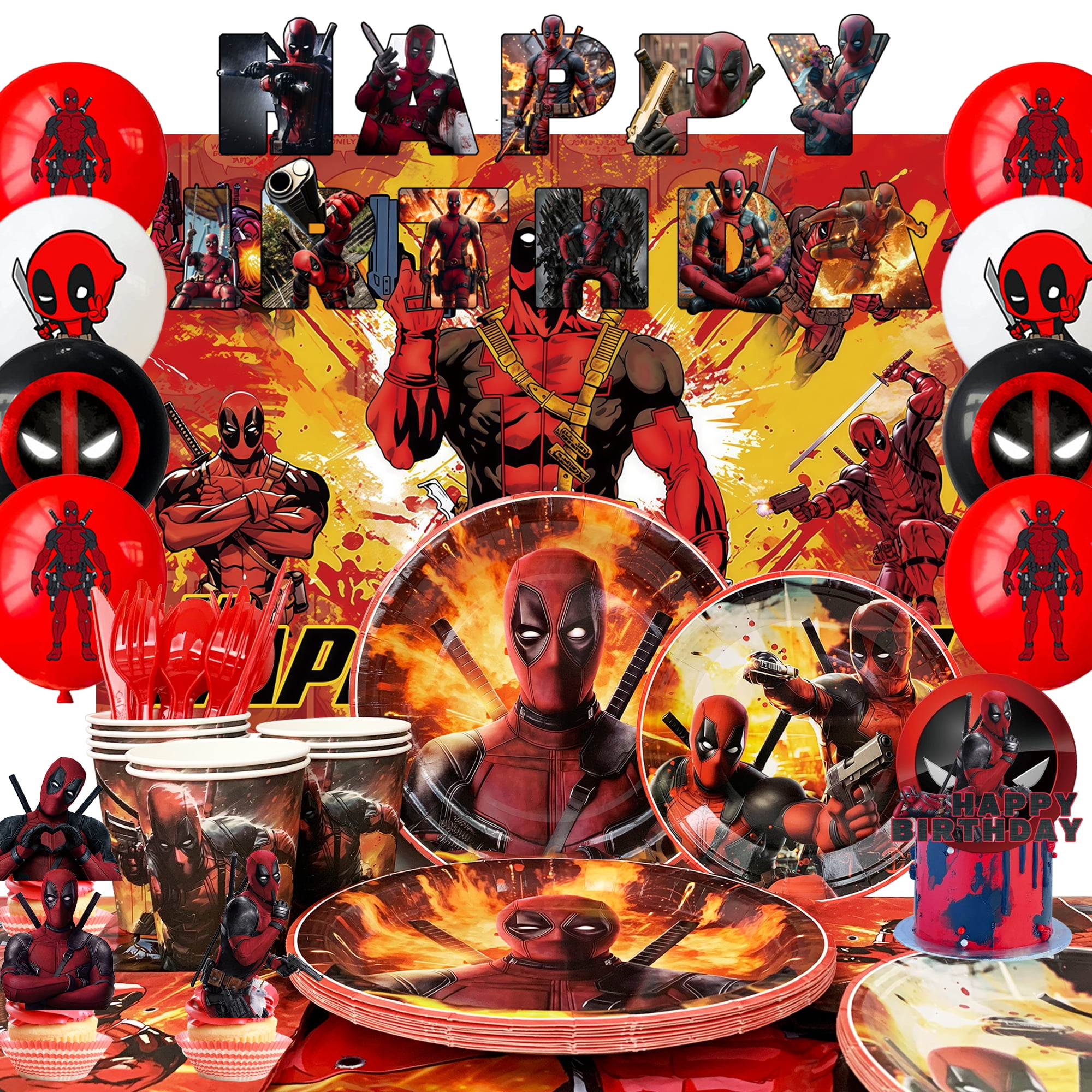 Click here for Svveautify Deadpool Party Supplies 98 Pcs Deadpool... prices