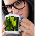3drose, Light and Shadow on a Palmetto, 11oz Two-tone Blue Mug ...