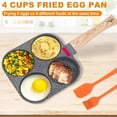 Romiantic Omelette Pan Mold 4-Cup Egg Frying Pan Nonstick with Handle ...