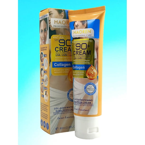 Protector solar HAOREN SPF 90 Crema multiprotectora Con colágeno 80 ml | Walmart en línea