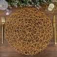 Efavormart 6 Pack 15" Natural Metallic String Round Placemats For ...