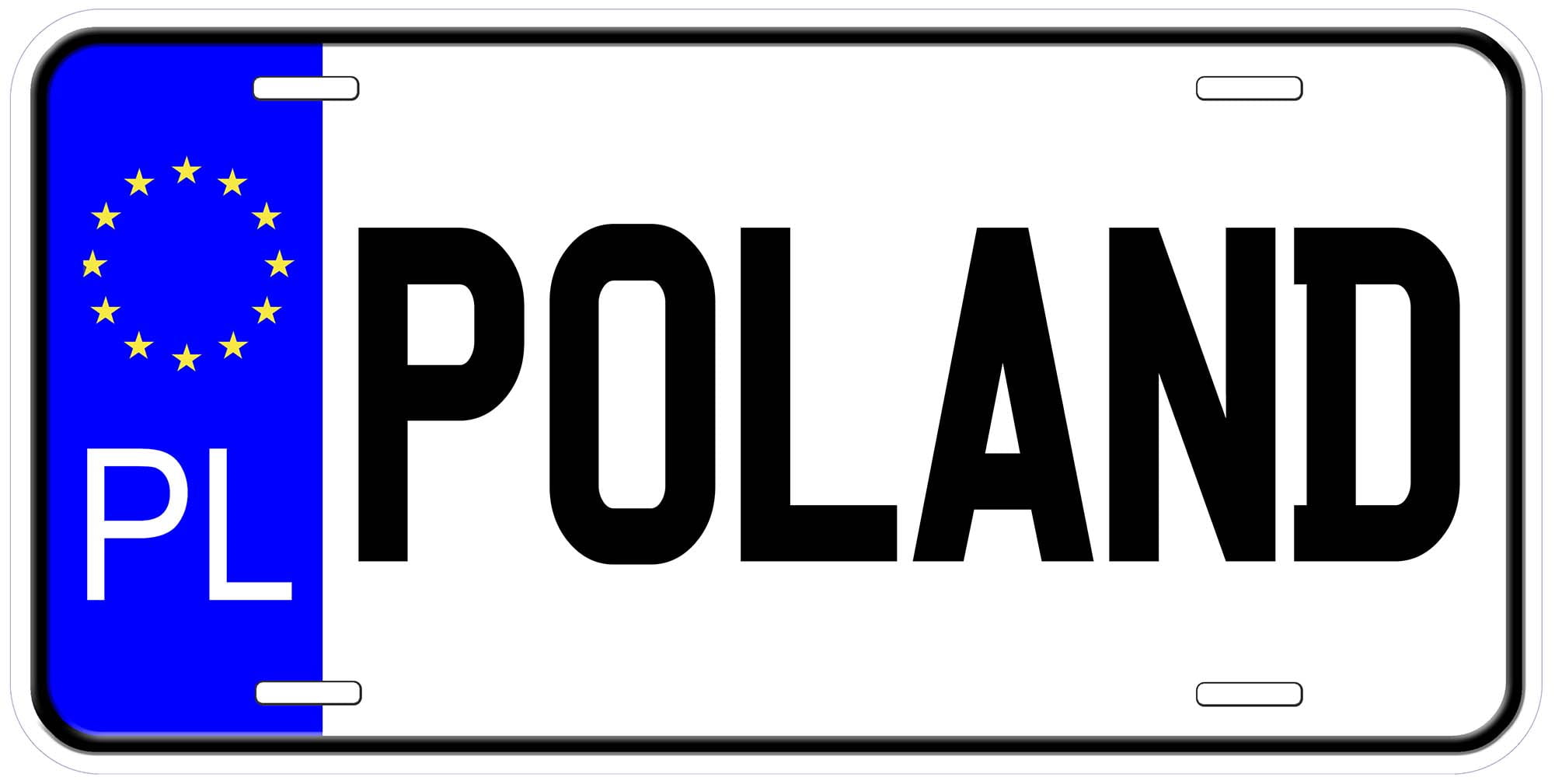 Poland PL Novelty Car License Plate - Walmart.com