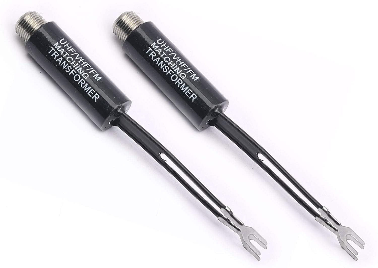2PCS UHF VHF FM 75-300 Ohm TV Antenna Matching Transformer Coaxial ...