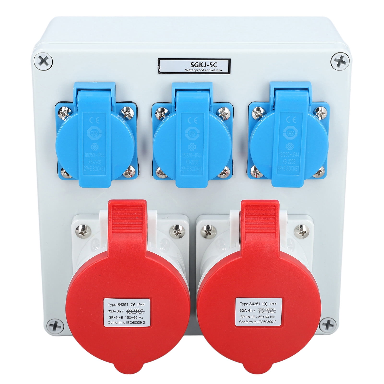 Caja De Receptáculo Eléctrico, Enchufe Exterior Impermeable IP44, 2 ...