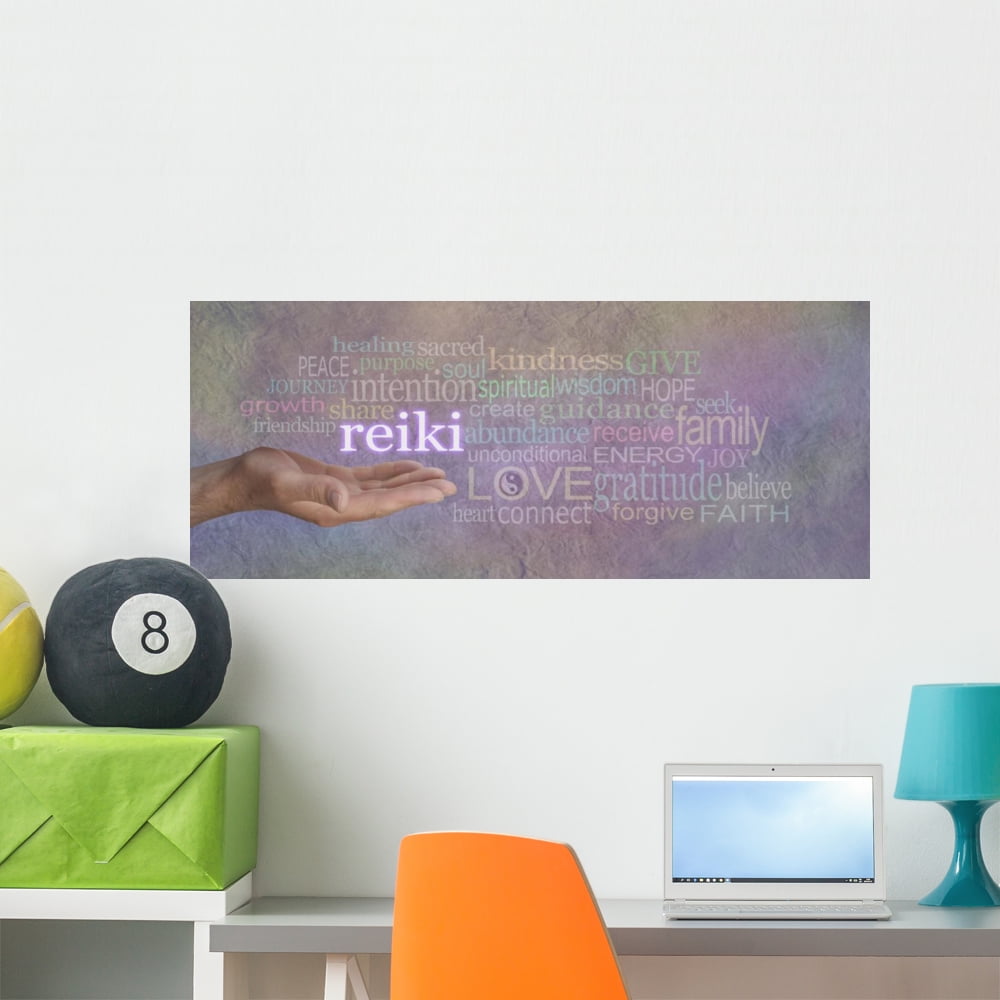 Male Reiki Healer with Wall Mural Decal Sticker, Wallmonkeys Peel ...