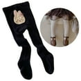 Cable Knit Leggings for Girl Cartoon Rabbit Cotton Stretch Stockings 1 ...