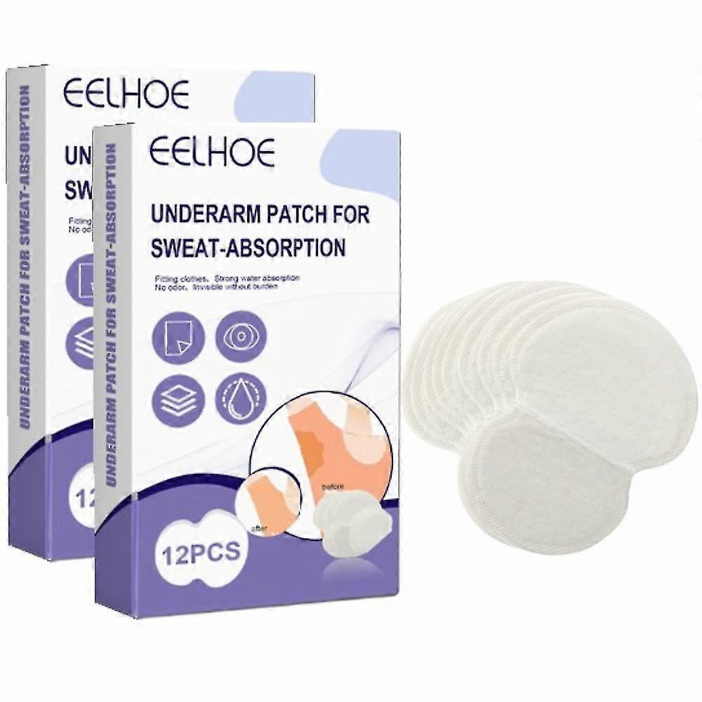 24x Disposable Sweat Pads Patches Antiperspirant Underarm Armpit Guard ...