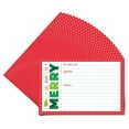Merry Christmas Recipe Cards - Set of 48 Holiday Index Cards, 4x6", by ...