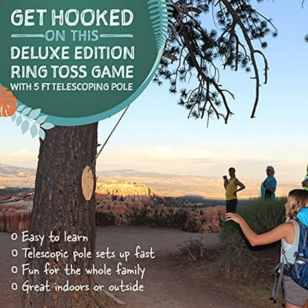 Tiki Toss Ring Toss Game for Adults & Kids - 13 Inch Deluxe Bamboo ...