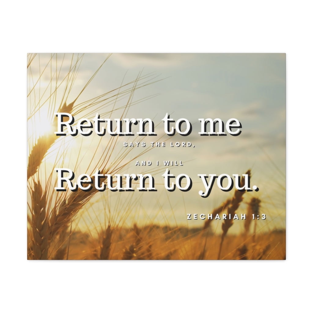 Scripture Walls Return To Me Zechariah 1:3 Bible Verse Canvas Christian ...
