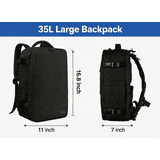 TAYGEER, Travel Laptop Backpack, 35L, with Shoe Pouch, Black - Walmart.com