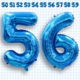 Blue Number 56 Balloon 40" - Mylar Foil Helium or Air Inflatable ...