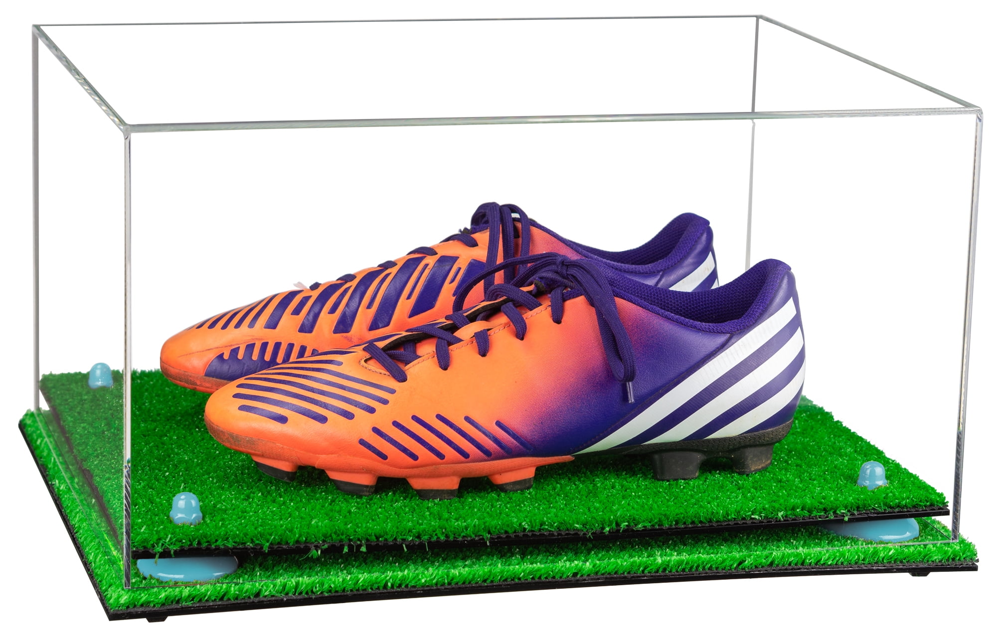 Clear Acrylic Shoe Pair Display Case for Soccer Cleats Football Cleats ...