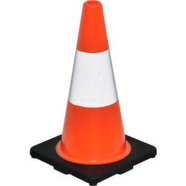 18" Orange PVC Reflective Traffic Safety Cone - Walmart.com