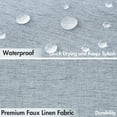 84" Long Scalloped Linen Textured Shower Curtain with 12 Metal Hooks ...