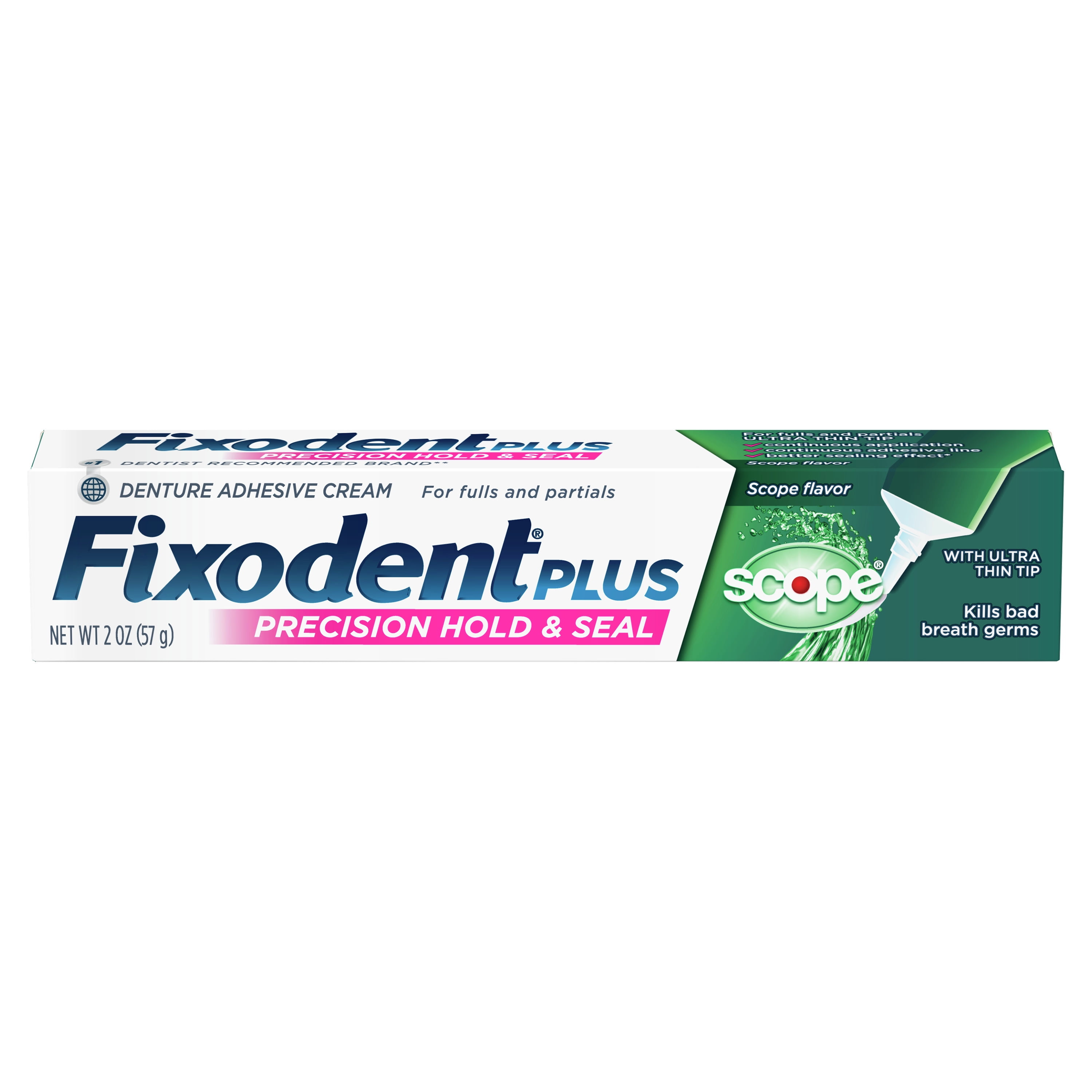 Fixodent Plus Scope Denture Adhesive, Precision Hold, 2.0 oz – BrickSeek