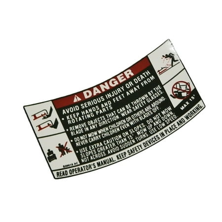 MTD Lawn Mower Replacement Deck Safety Label # 777S30018 | Walmart Canada
