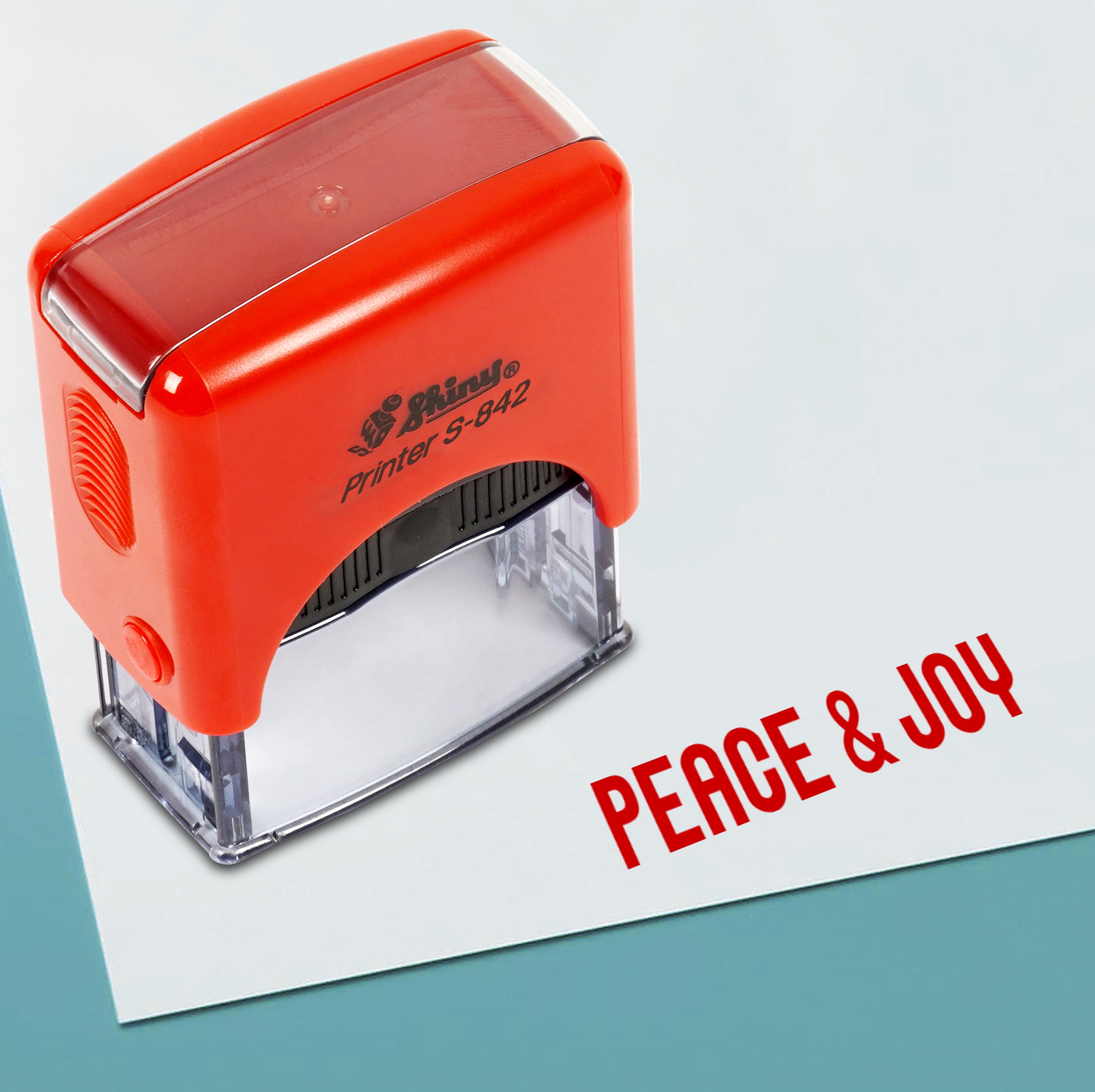 Printtoo Peace & Joy Self Inking Rubber Stamp Pre,Inked Office Stamp ...