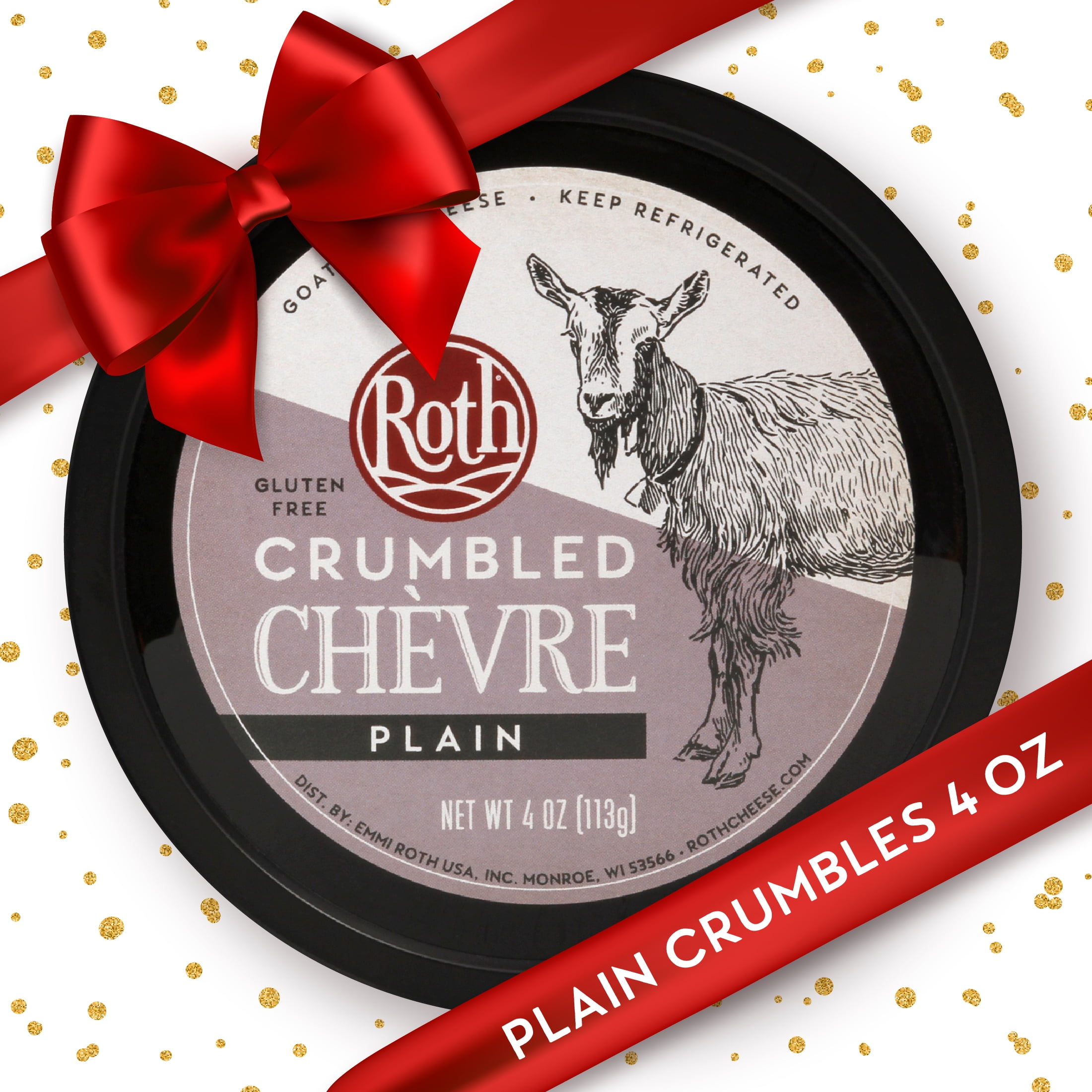 Roth Chèvre Plain Crumbled Fresh Goat Cheese 4oz - Walmart.com