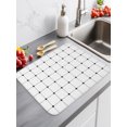 Black White Checkered Dish Drying Mat 16x18 inch Modern Minimalist ...