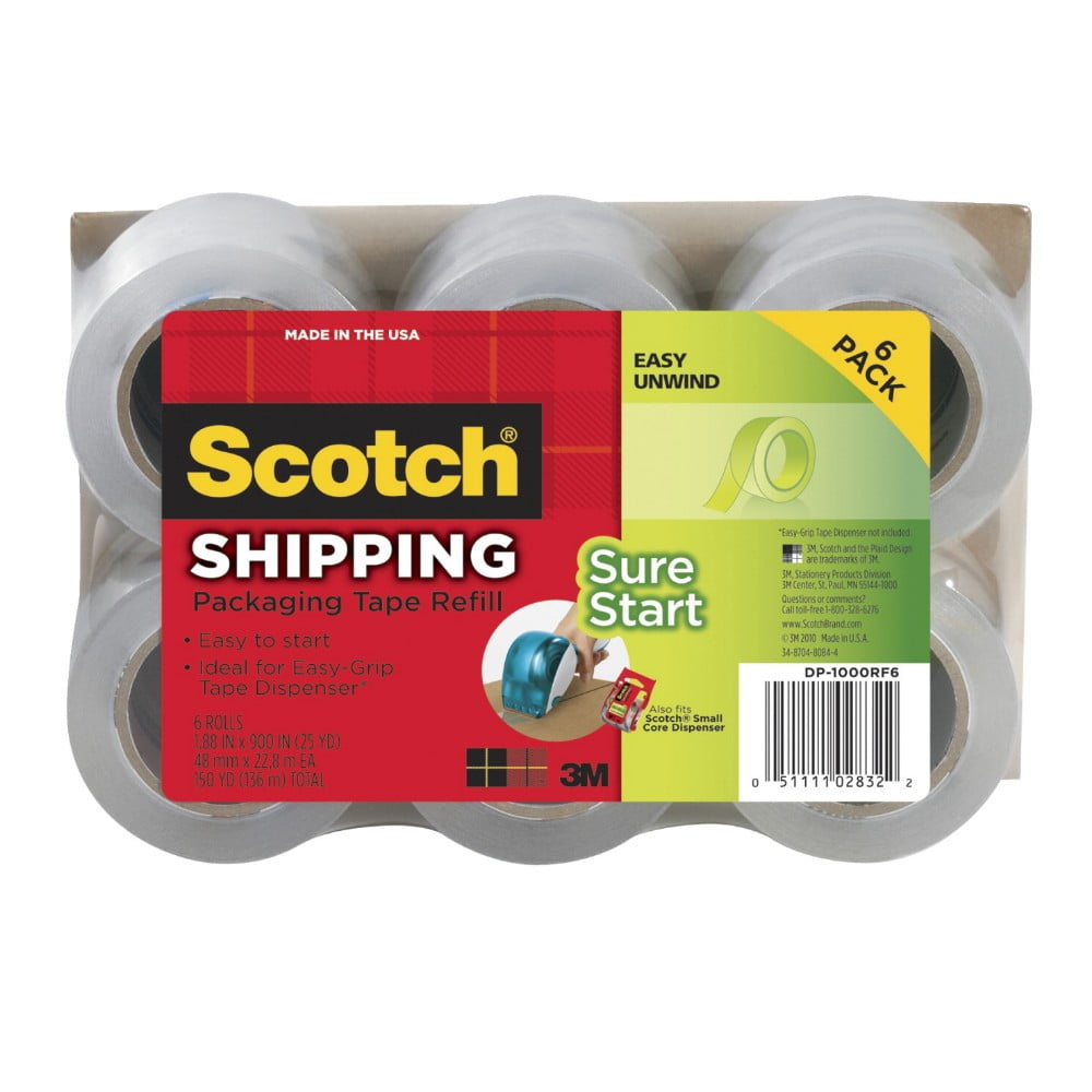 Scotch Tape 1.88 x 900 In. 6-Pack - Walmart.com