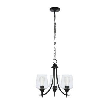 Hampton Bay Lainey 4-Light Bronze Chandelier Light Fixture with Clear ...