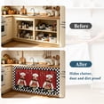 Black Rustic Chefs Cabinet Curtains 35" W x 35" L, Cooking Food Wine ...