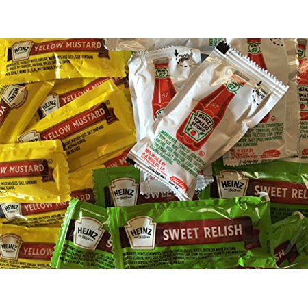 Ketchup, Mustard, Sweet Relish Condiment Combo (Total 75 Packets ...