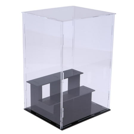 3 Steps Acrylic Display Case Show Box for Doll Action Figures - 6x6x10 ...