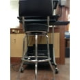 richardson seating 1958blk double ring swivel bar stool with back ...