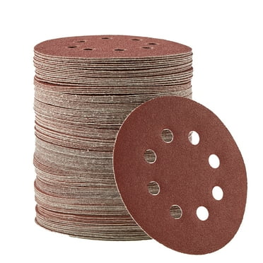 Professional Hook and Loop Sanding Discs for Orbital Sander, 5" Aluminum Oxide Coated Sandpaper ...