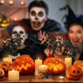 8 Pcs Halloween Creepy Money Leaf Bundles — Black Tones with Haunted ...