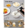 FOHERE Hand Mixer Electric 6 Speed 300W Turbo Stainless Steel for Easy ...