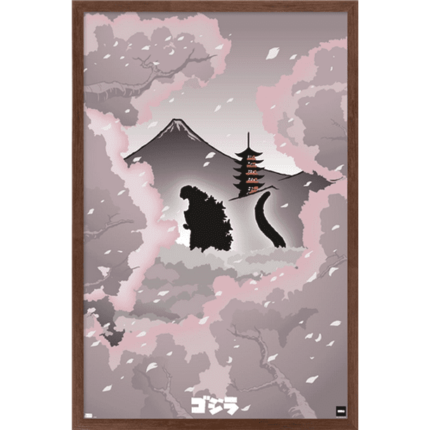 Godzilla - Backdrop Wall Poster, 22.375" x 34", Framed - Walmart.com