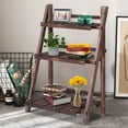 Bilot 3 Tier Folding Wooden Plant Stand, Indoor Flower Pot Holder ...