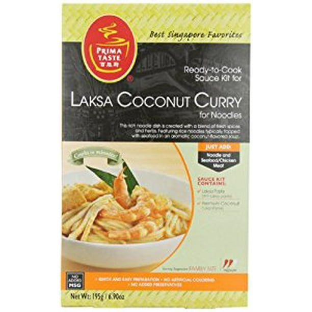 NineChef Bundle - Prima Taste Laksa Coconut Curry Sauce Kit 6.6-Ounce ...