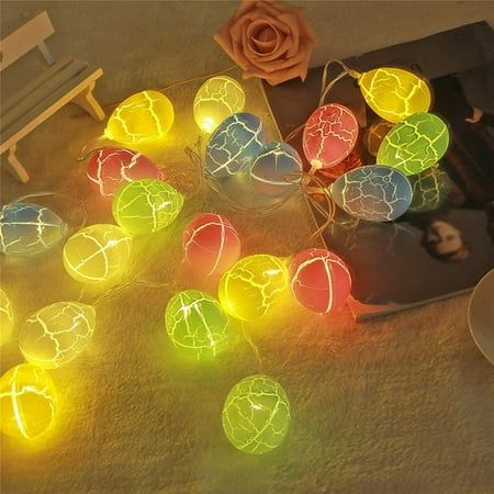 Cheers String Light Easter Eggs Reusable Colorful Easter Egg String Lights for Birthday ...